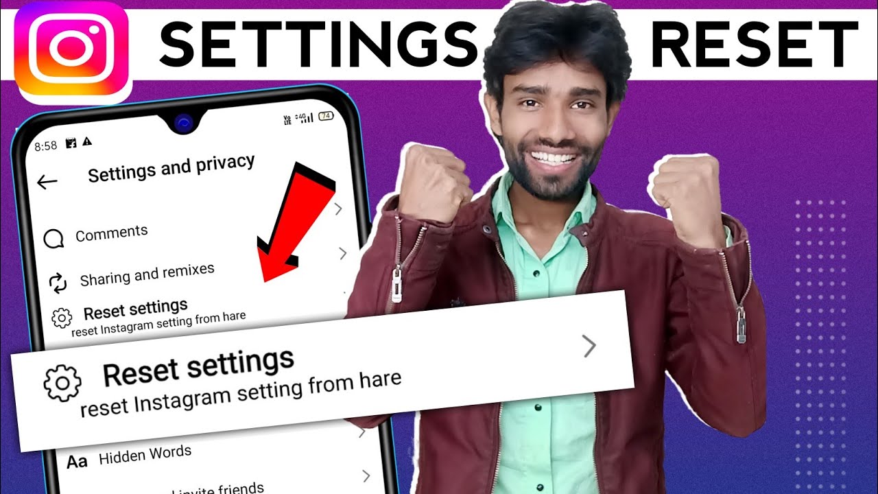 instagram setting reset kaise kare | how to reset instagram settings 2024 - YouTube
