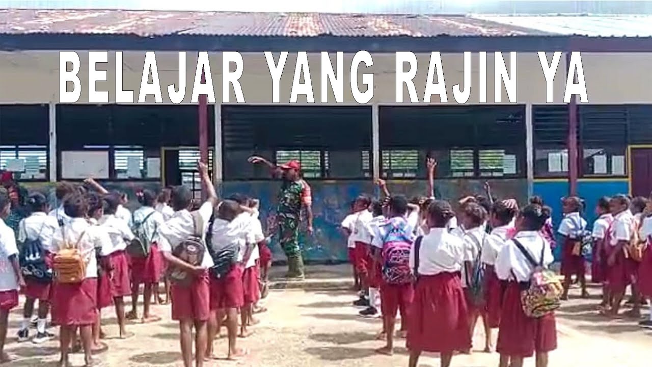 Babinsa motivasi anak-anak SD rajin ke sekolah dan giat belajar di ...