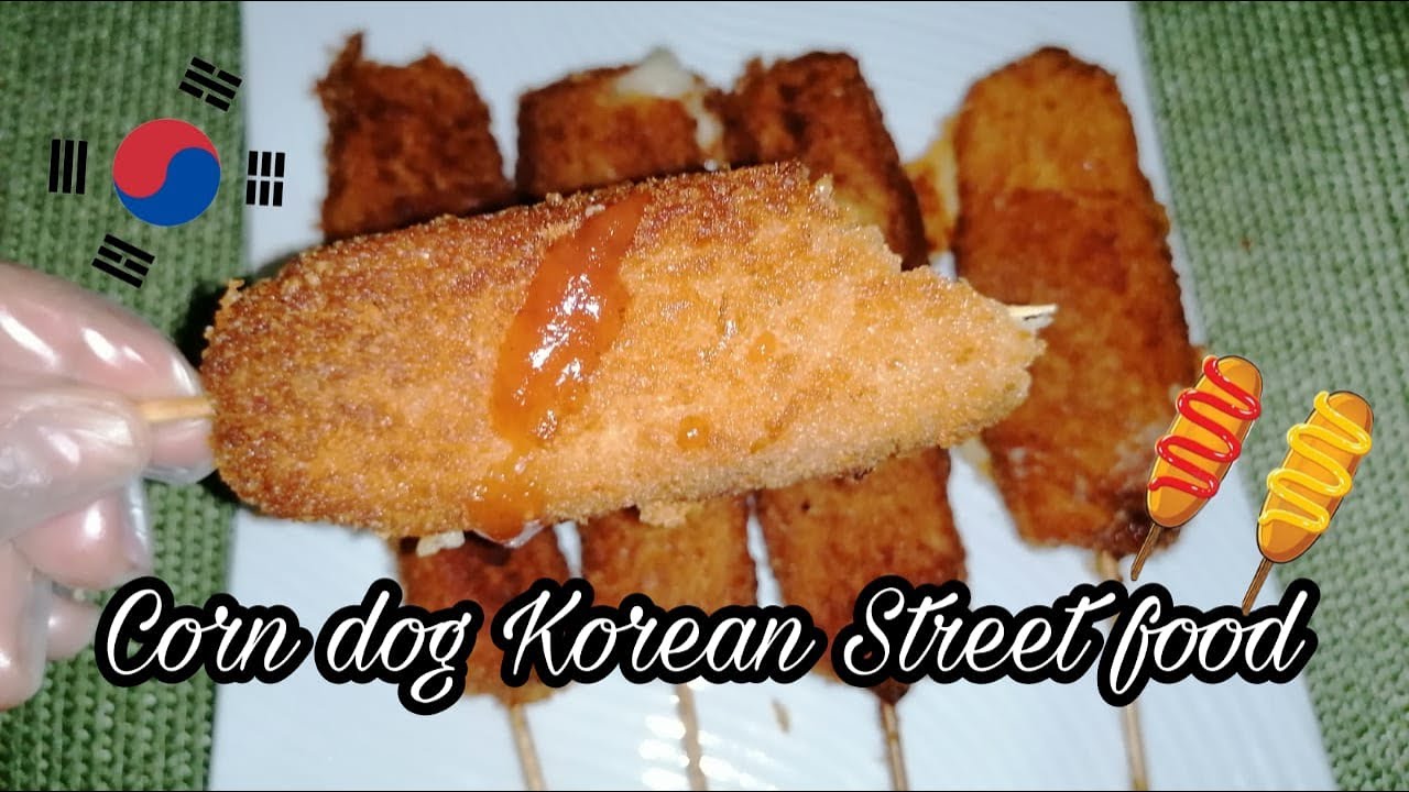 corn dog or cheese hotdog korean street food - YouTube