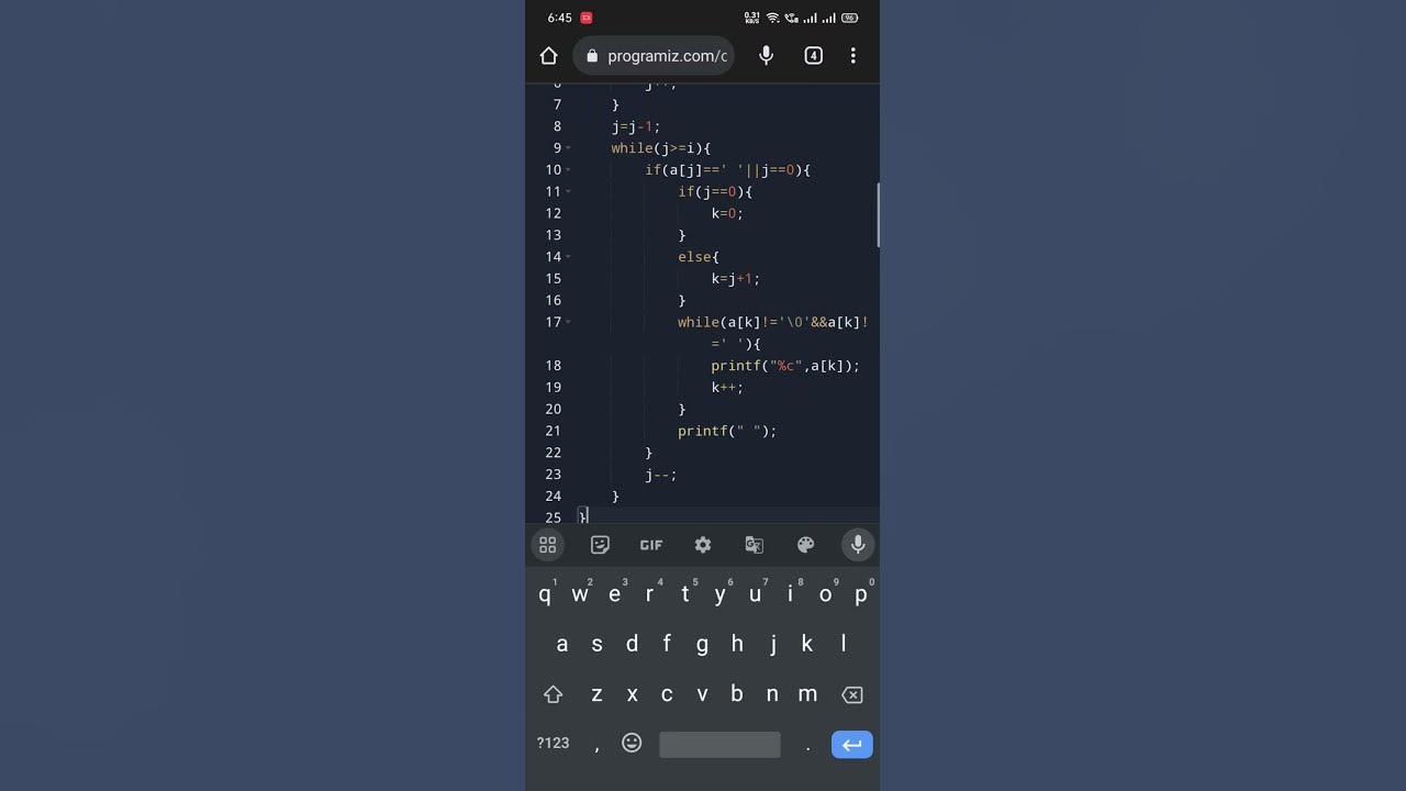 #c program # Reverse the words in the given string code 🤞 - YouTube