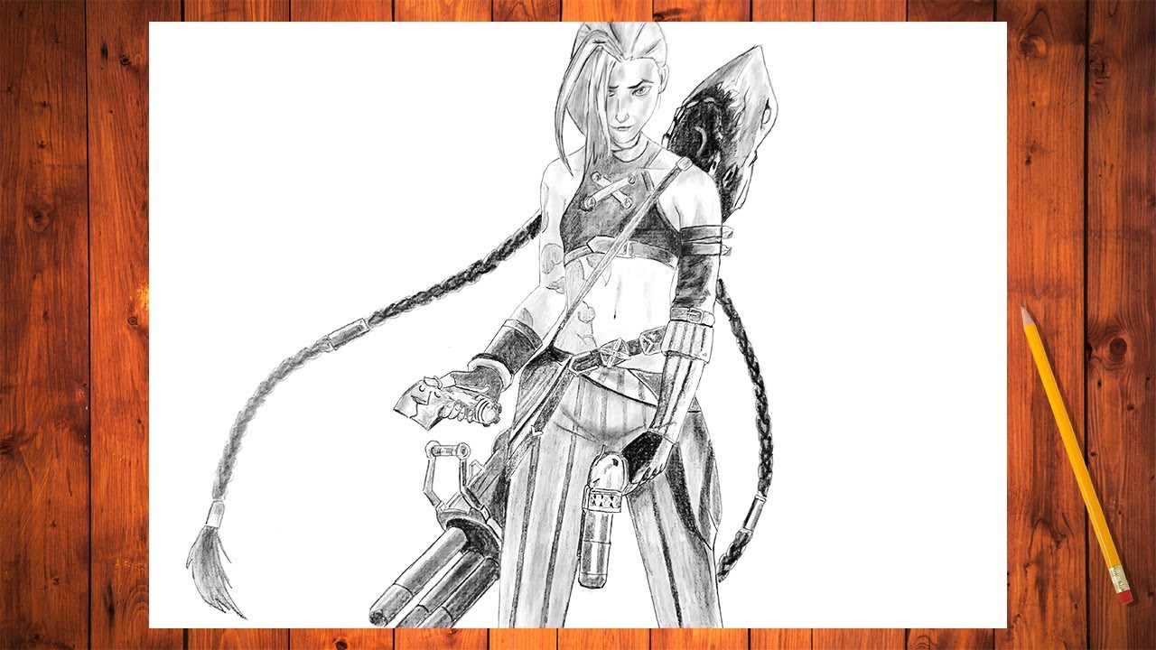 Pencil drawing Jinx | Arcane - YouTube