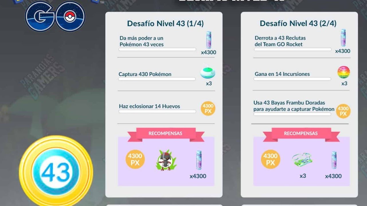 Pokémon Go // Investigación Especial // Desafío Nivel 43 (2 - 4) - YouTube
