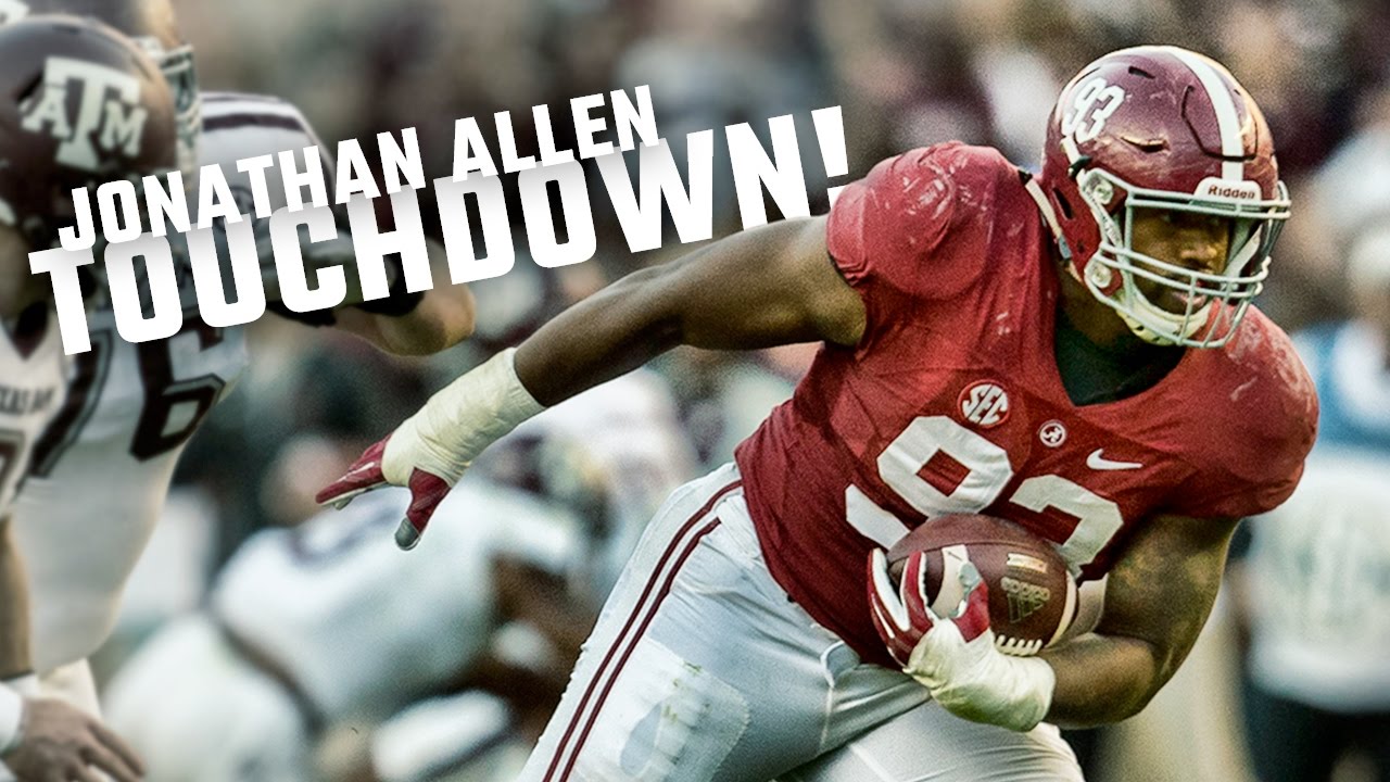 Watch Jonathan Allen's incredible fumble return against A&M - YouTube
