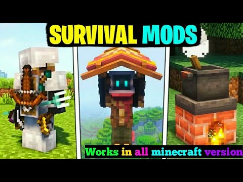 Top 5 SURVIVAL Mods For Minecraft PE 1.20 | Minecraft Survival Mods ☺ - YouTube