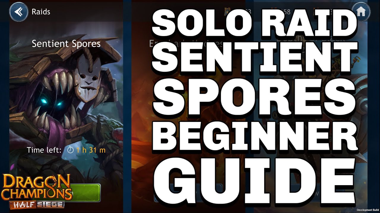 [SOLO RAID] SENTIENT SPORES BEGINNER GUIDE | DRAGON CHAMPIONS - YouTube