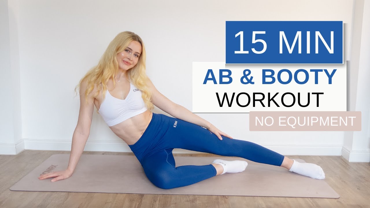 15 MIN AB & BOOTY WORKOUT - Intense / Flat Belly + Round Booty / Sophia Eliana - YouTube