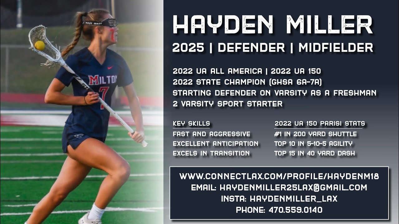 Hayden Miller Fall Lacrosse Highlights | Defender 2025 - YouTube