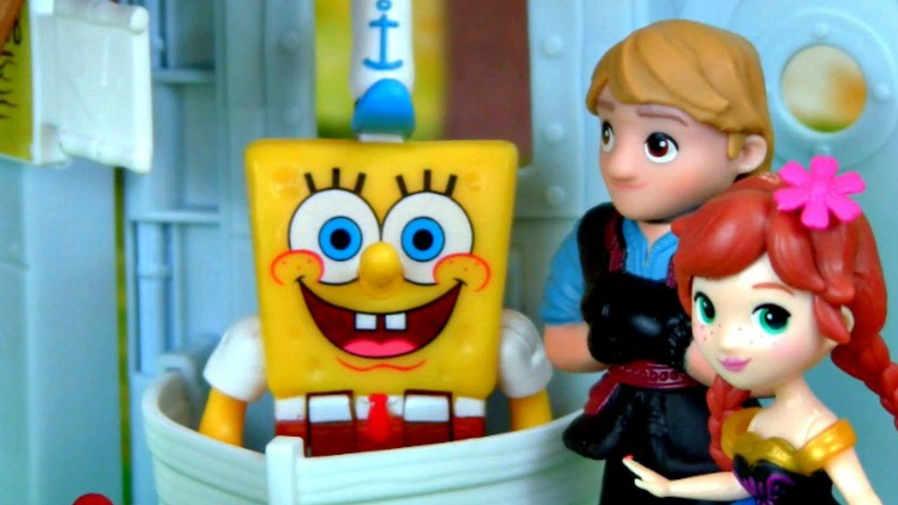 Kristoff Makes Anna Sick with Chum! Frozen Anna & Kristoff Eat Krusty ...