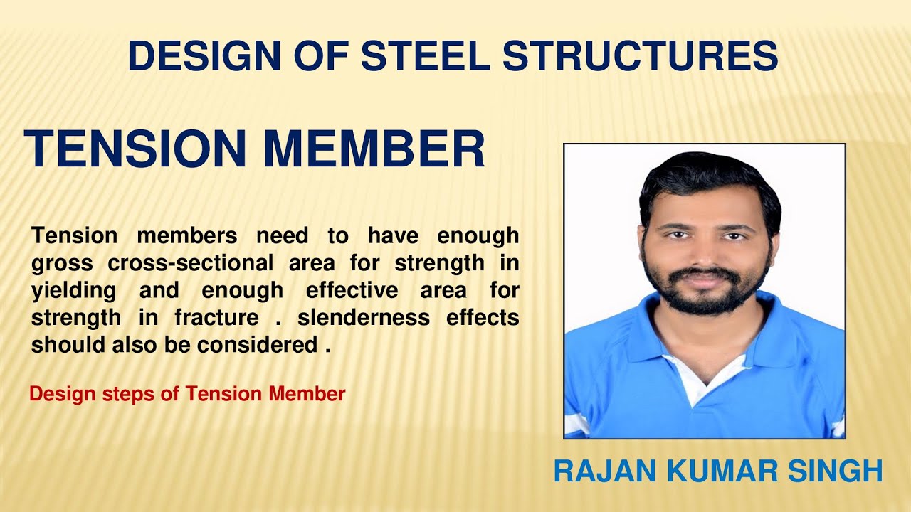 Design of Tension Member(Design steps) - YouTube