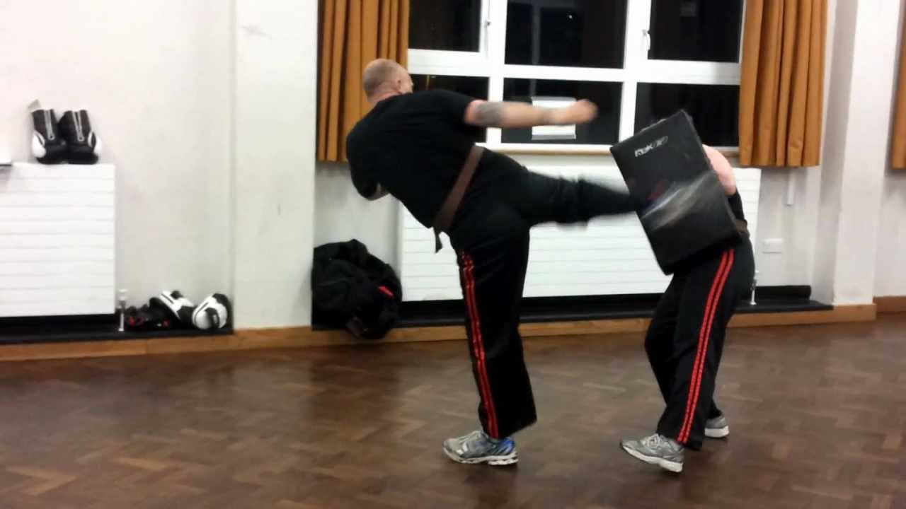Jump Front Kick Combo at the Fuzion Kickboxing Academy Chingford - YouTube