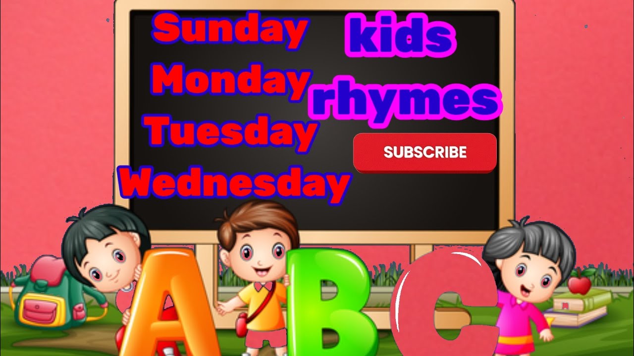 Sunday Monday song।हिंदी में सोमवार मंगलवार।baby kids video rhymes ...