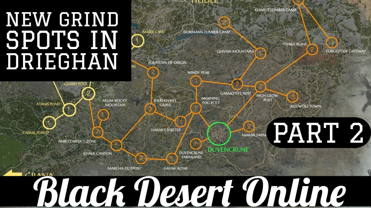 Black Desert Online [BDO] Dreighan Coverage: New Grind Spots - YouTube