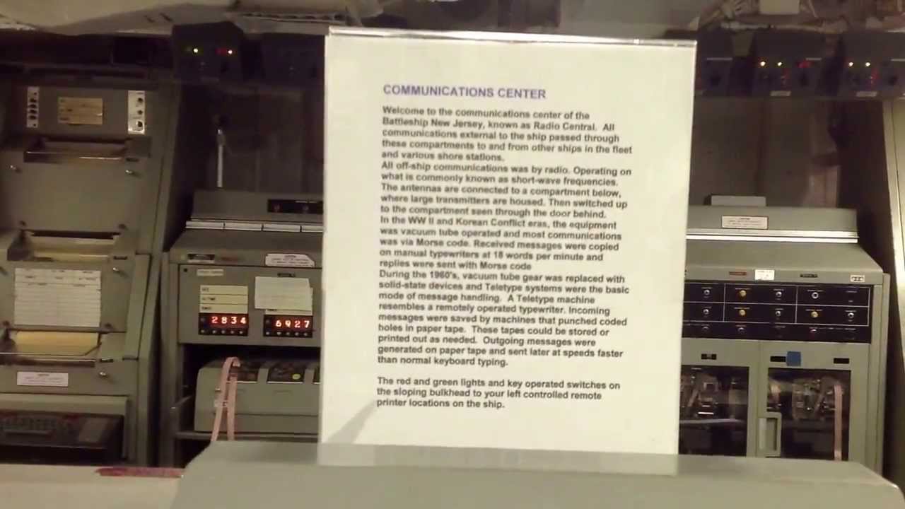 New Jersey Battleship Radio Communication Center Room - YouTube