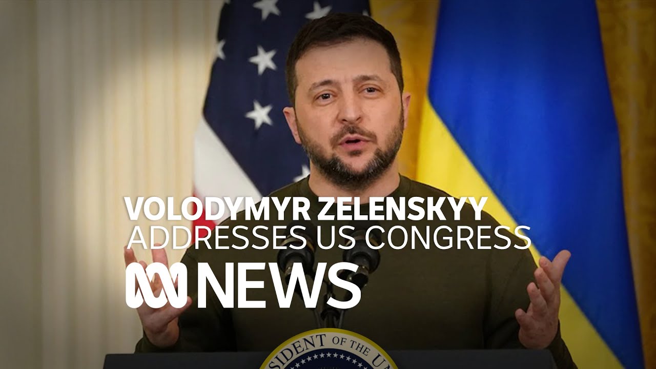 IN FULL: Ukrainian President Zelenskyy addresses US congress, receives ...