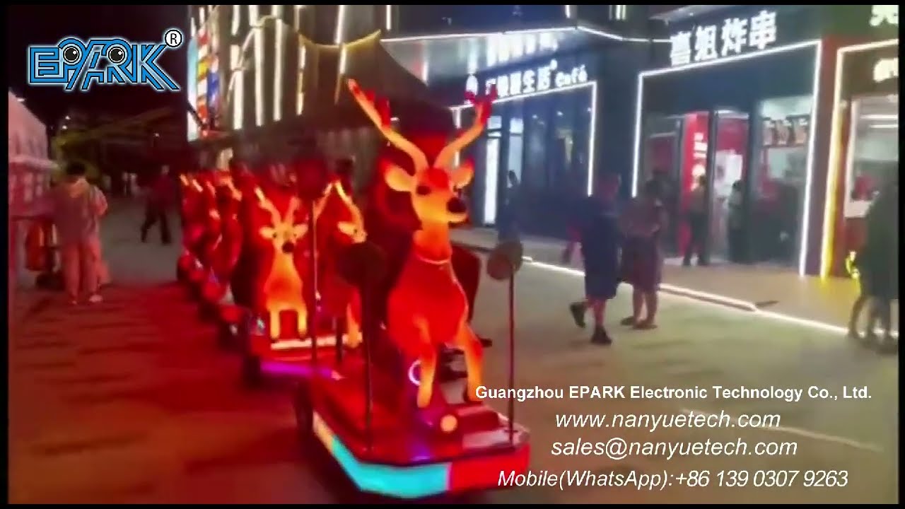 EPARK Christmas Sleigh Illuminated Version Outdoor Car 2 Seats Ride On ...