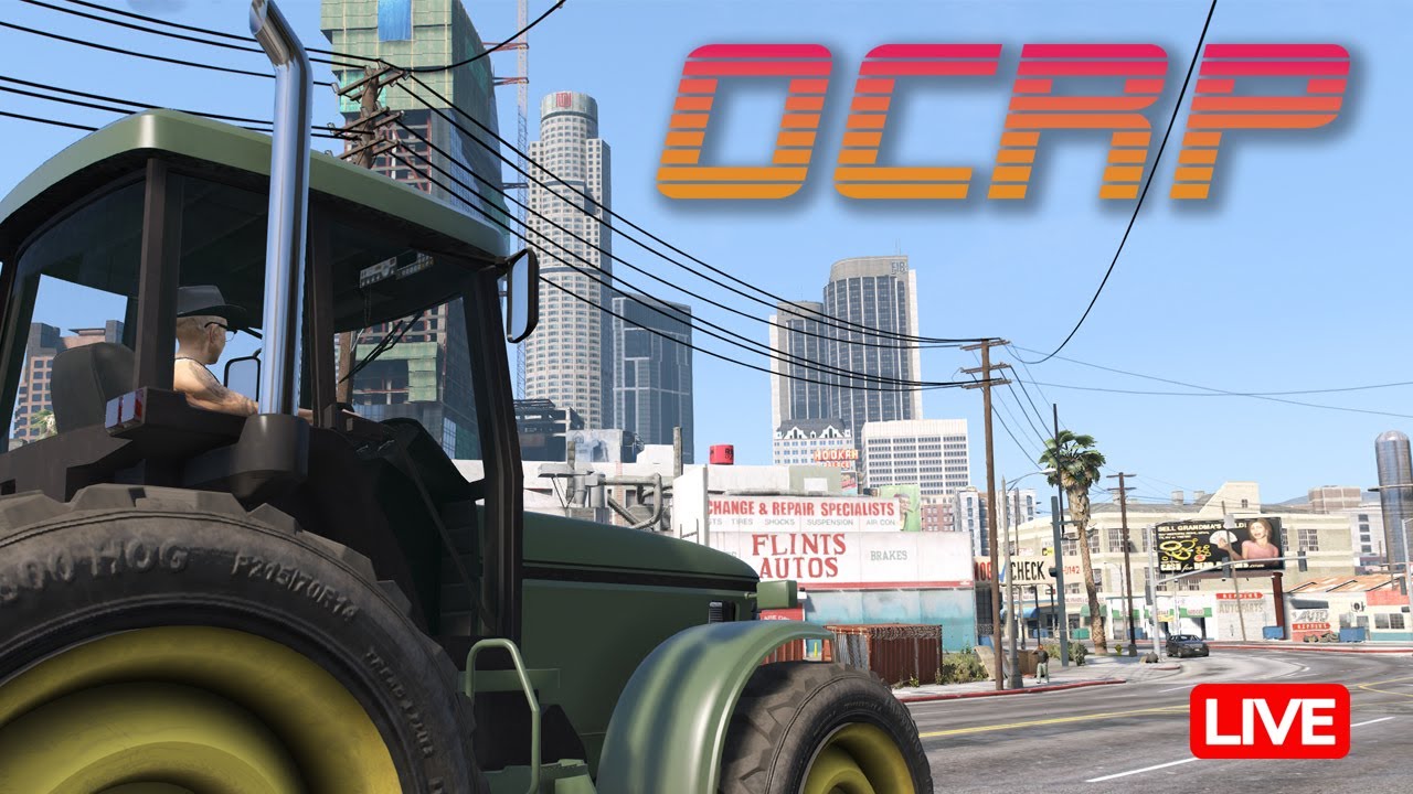 Driving a Tractor Across the San Andreas Map LIVE in OCRP | GTA RP ...