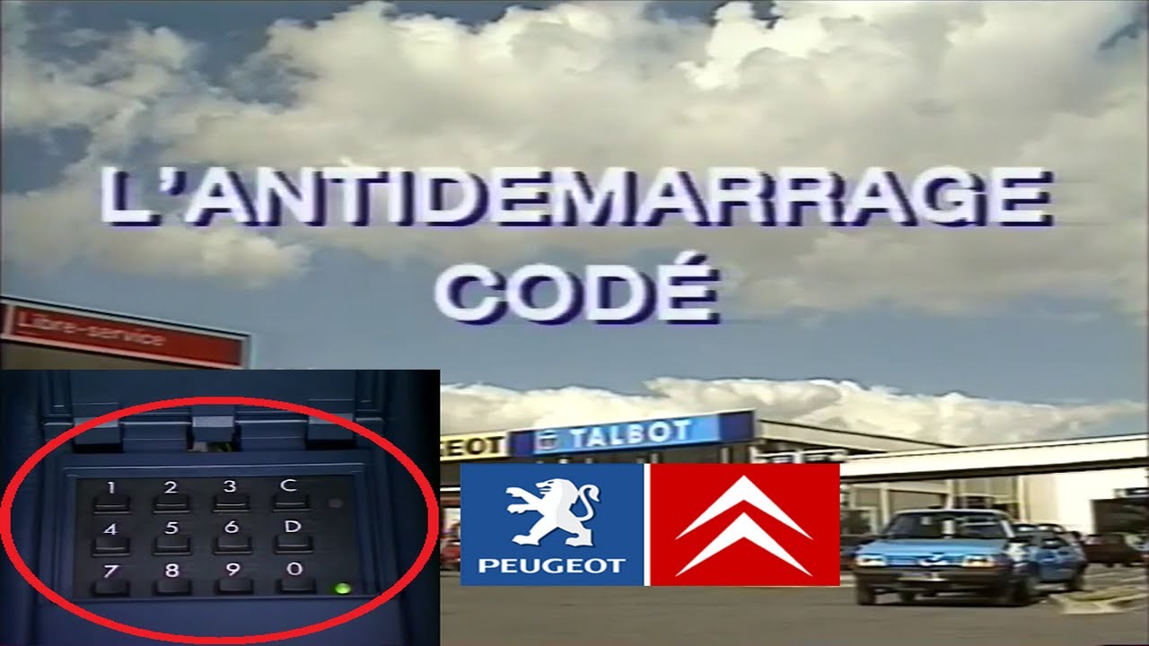 L'antidémarrage codé à clavier PSA Peugeot Citroën - YouTube