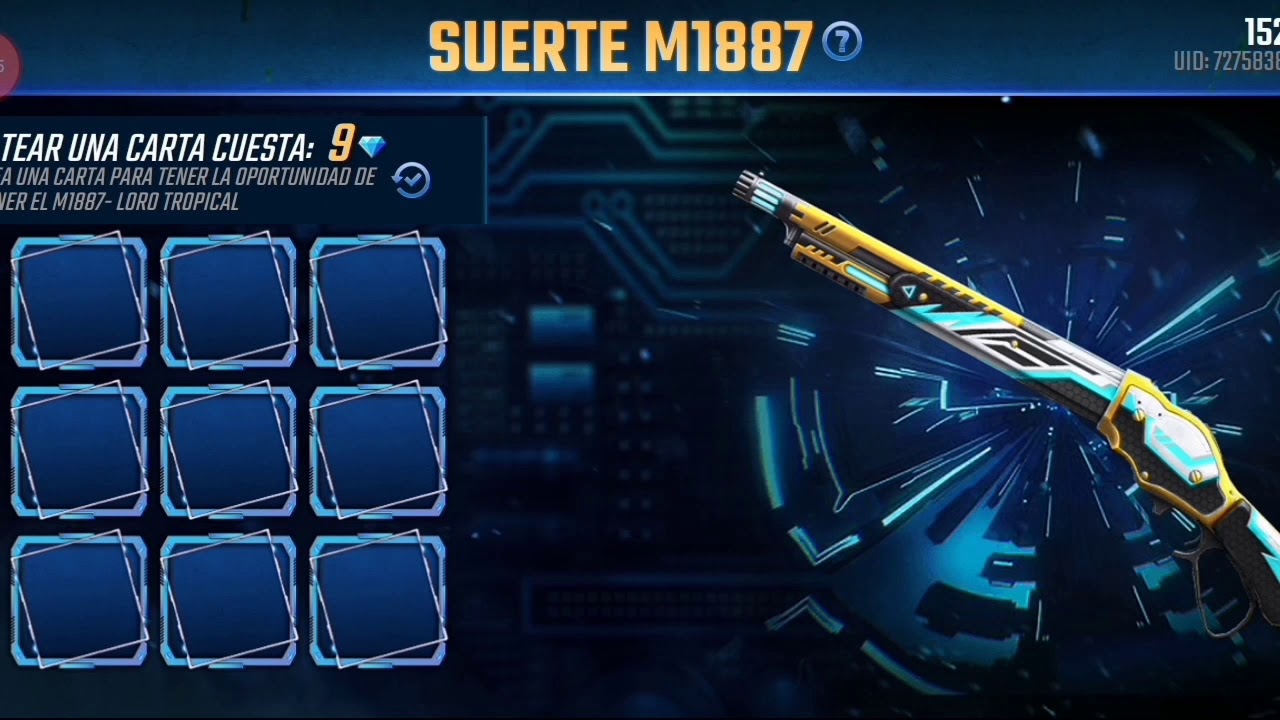 ¡ASI FUE MI SUERTE CON LA NUEVA M1887 LORO TROPICAL DE FREE FIRE ...