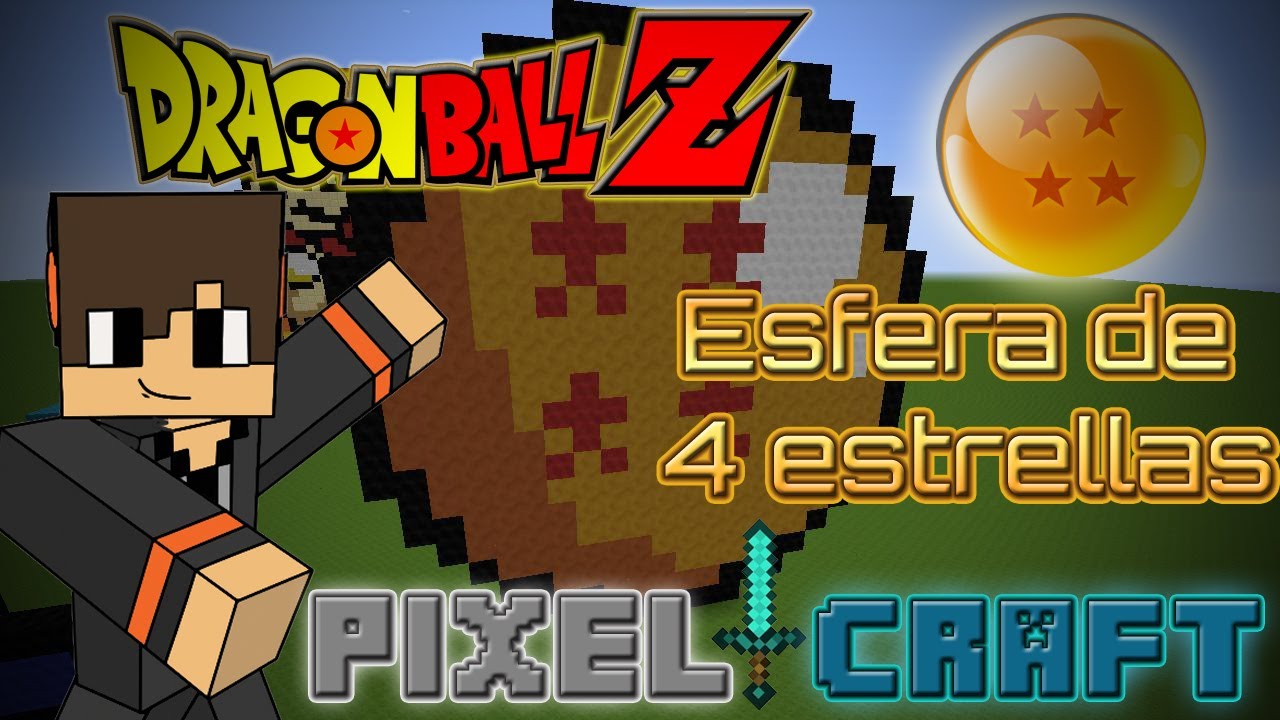 Minecraft Pixelcraft 4 - PixelArt - Esfera del Dragon 4 estrellas - YouTube