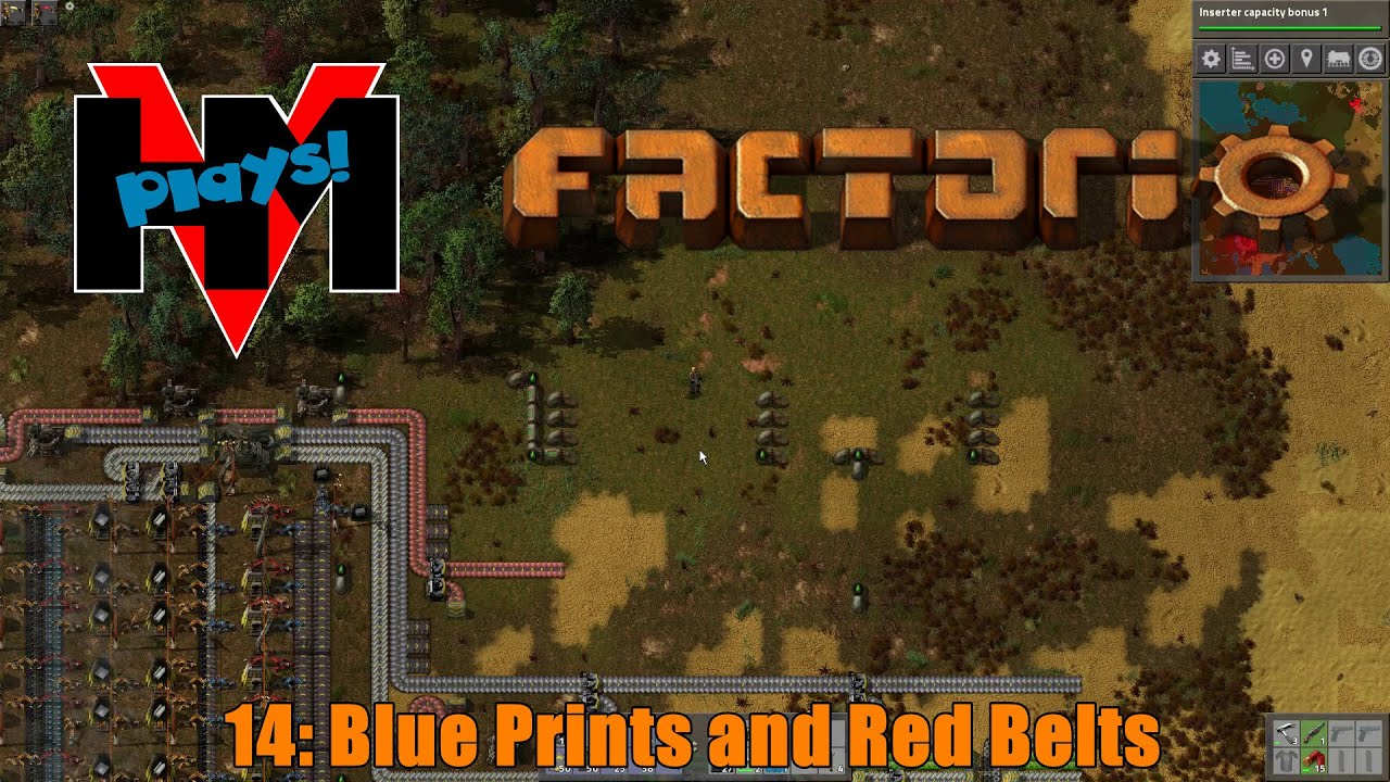 HMV Plays Factorio - 14: Blue Prints And Red Belts - YouTube
