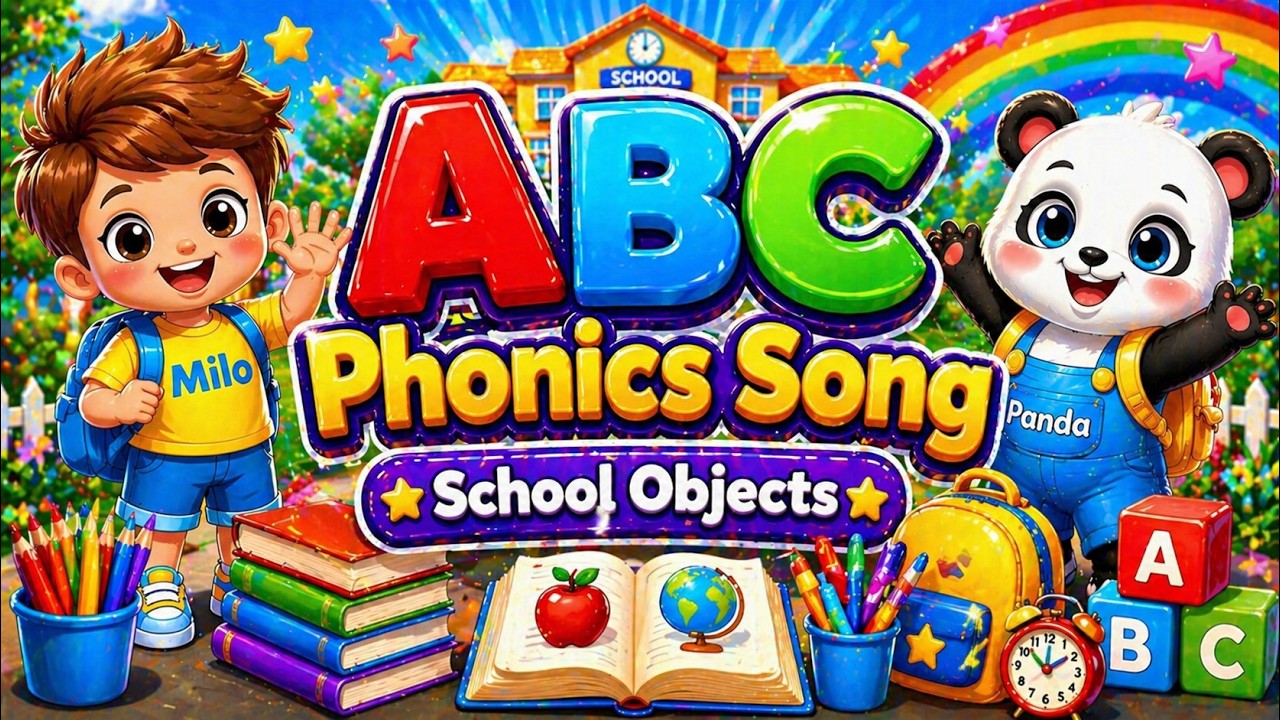 ABC Phonics Song School Objects | Fun A to Z Classroom Learning for ...