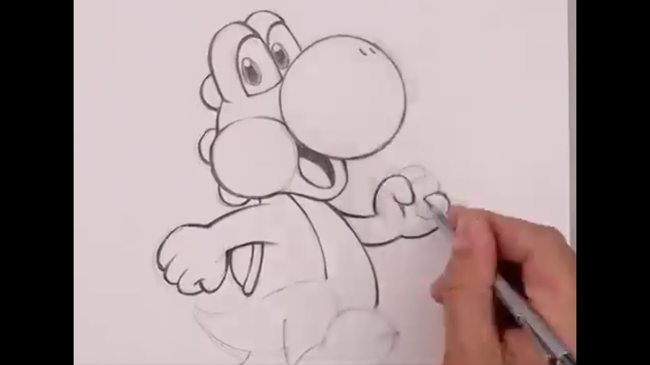 How To Draw Yoshi - YouTube