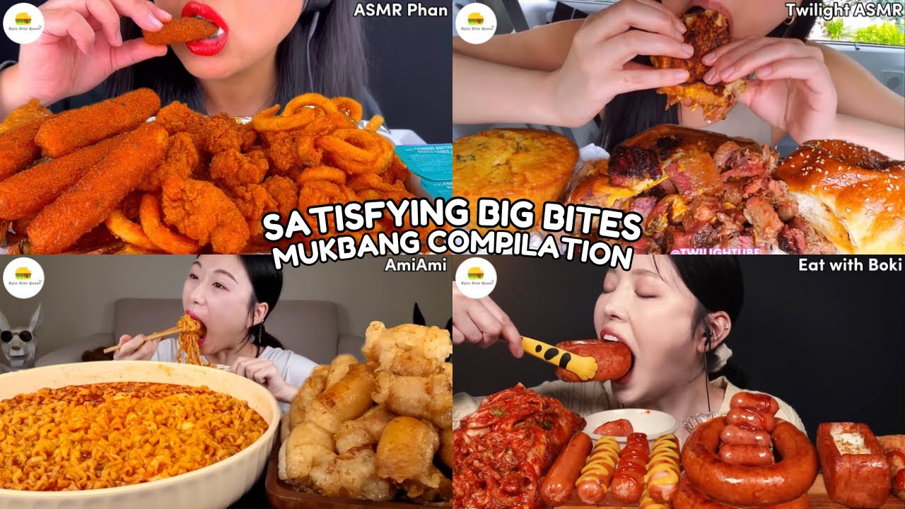 ASMR | SATISFYING BIG BITES MUKBANG COMPILATION | - YouTube