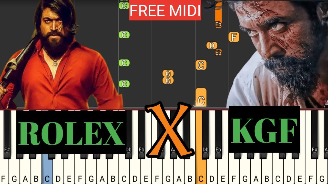 Vikram Rolex X kgf bgm piano notes | surya | yash | #rolexbgm #kgf ...