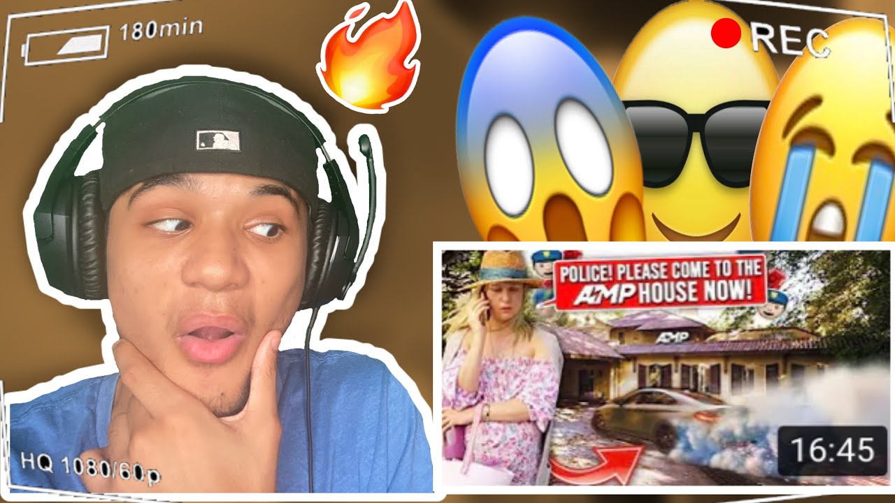Reacting to JustFanum "Angry Karen Calls The Cops On The AMP Mansion! 👮 ...