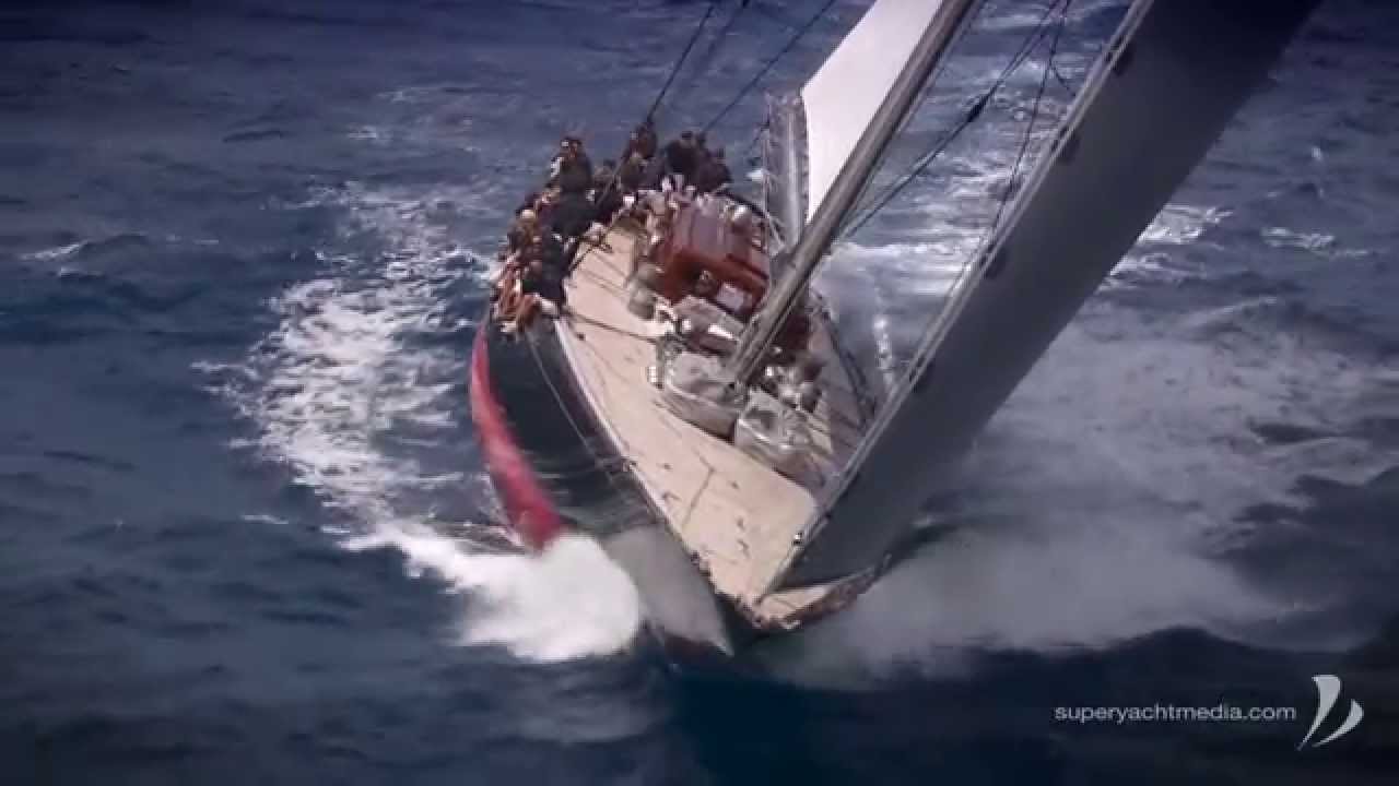 J Class Rainbow sailing in BVI Regatta - YouTube