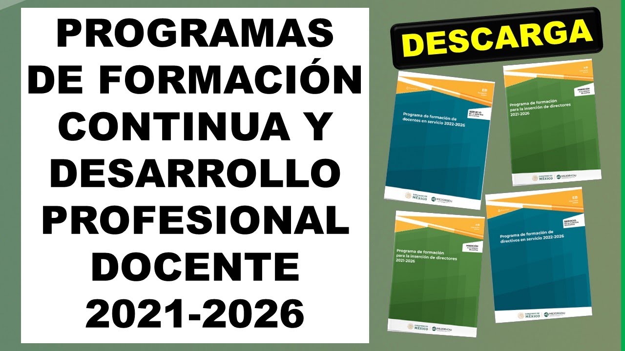 Programas formación continua y desarrollo profesional docente 2021-2026 ...