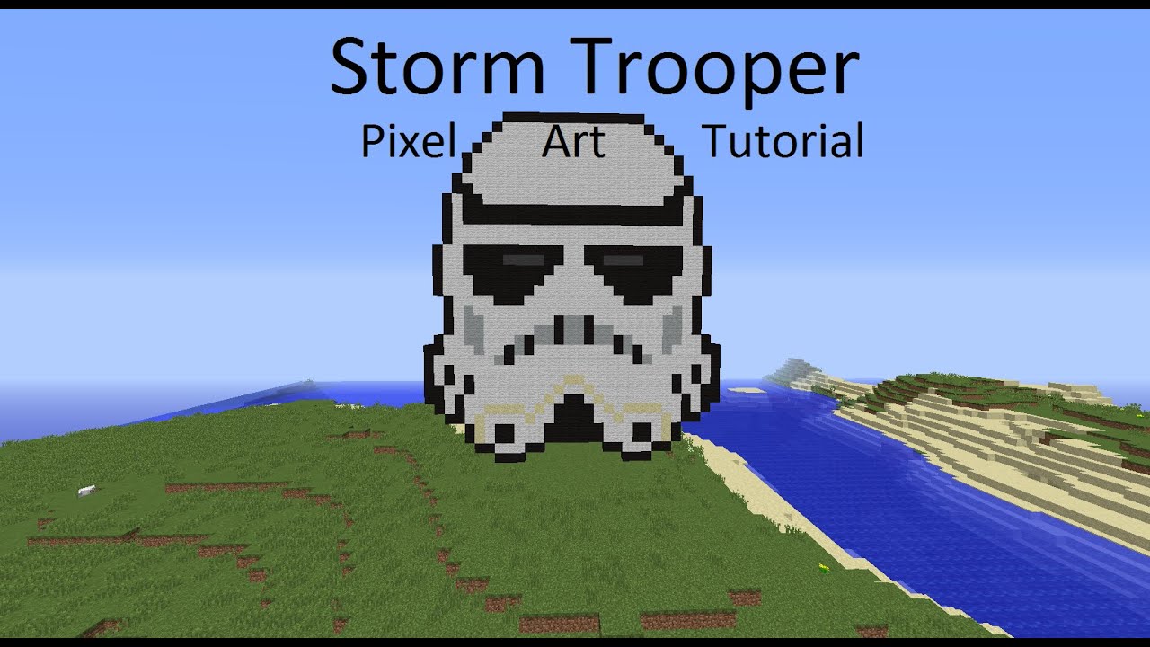 Minecraft: Storm Trooper Pixel Art Tutorial - YouTube