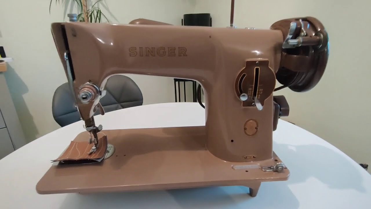 Singer 201K Brown Semi Industrial Heavy Duty Electric Sewing Machine ...