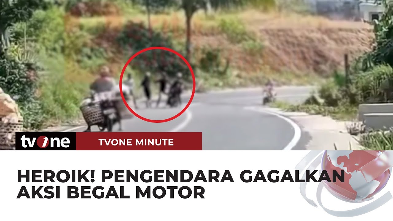 Detik Detik Pengendara Gagalkan Aksi Begal Motor Yang Menimpa Dirinya
