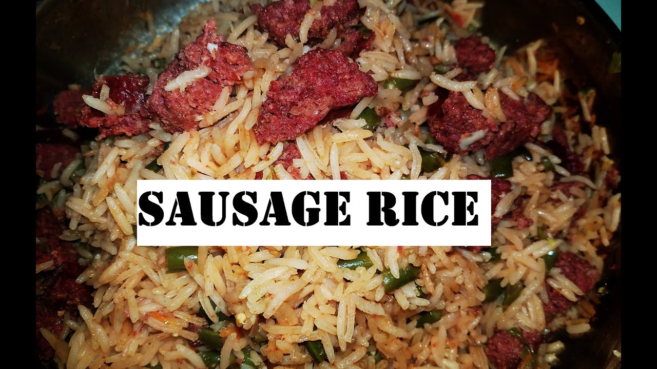 HOW TO MAKE THIS SPICY SAUSAGE RICE WITH GREEN BEANS - YouTube