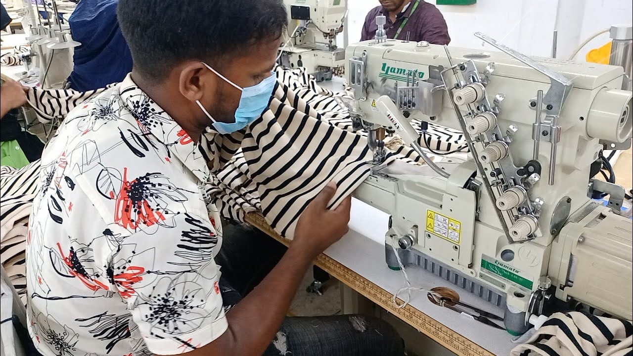 How To T shirt Hem | বডি হ্যাম | Body Hem | sewing course| sewing hem ...