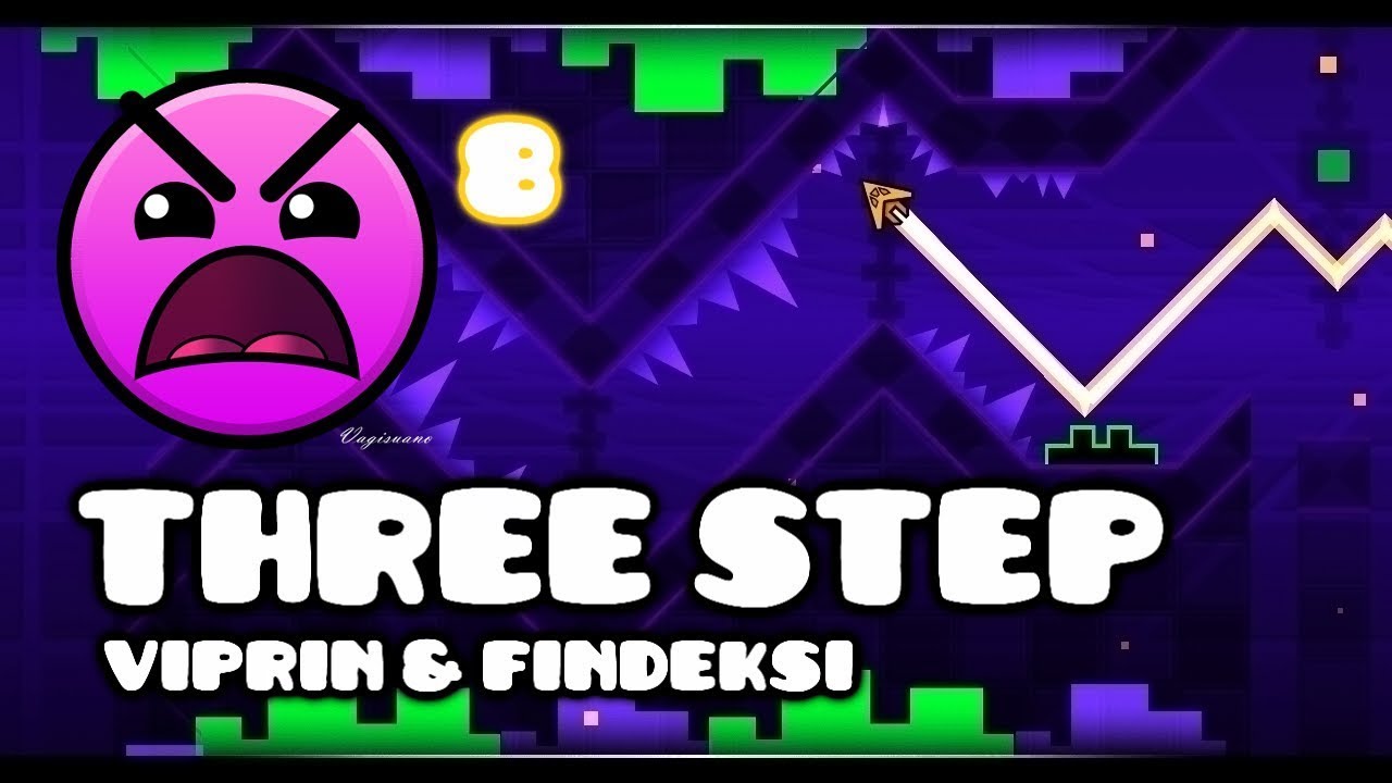 Geometry Dash Three Step by Viprin (Insane) Complete - YouTube