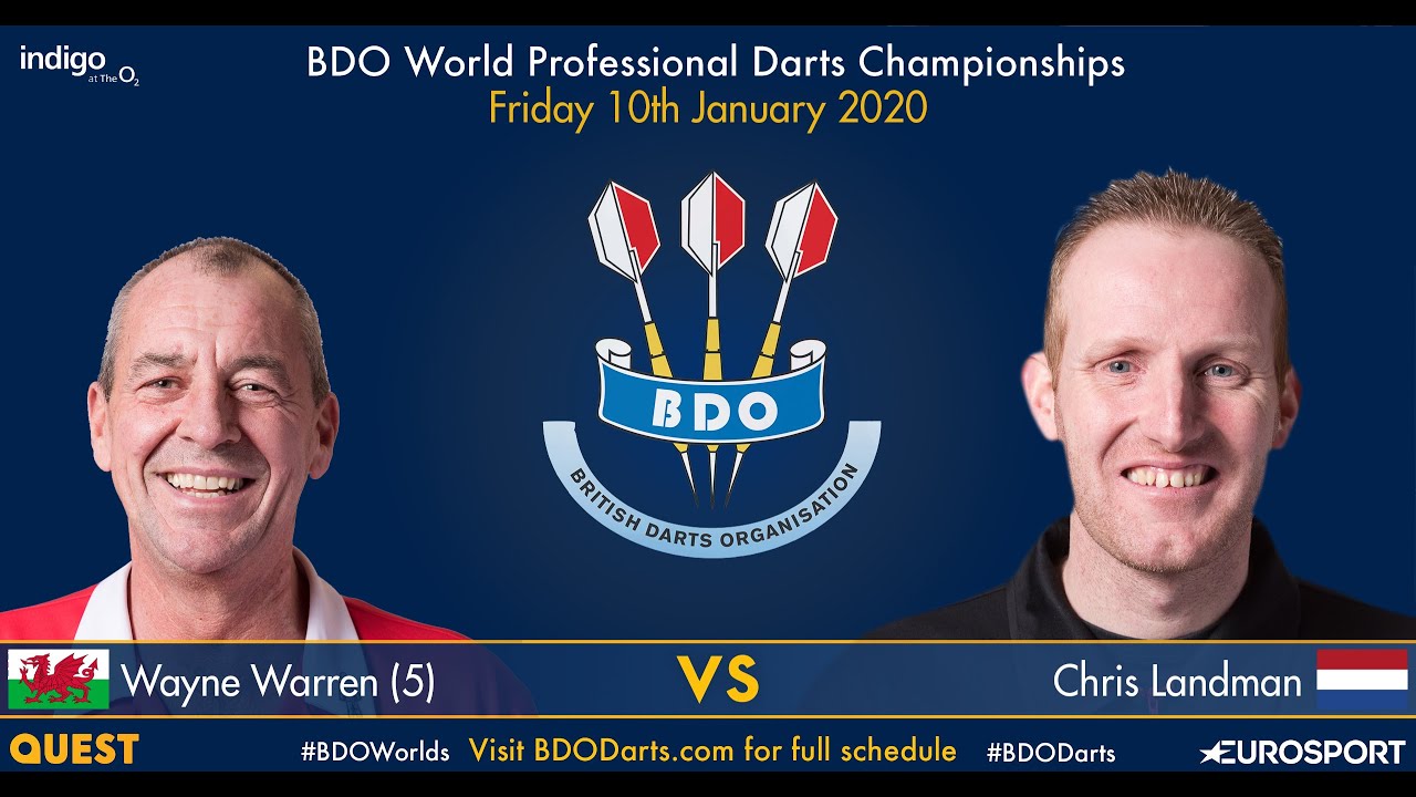 BDO World Darts Championship 2020 Quarter-Final Wayne Warren vs Chris ...