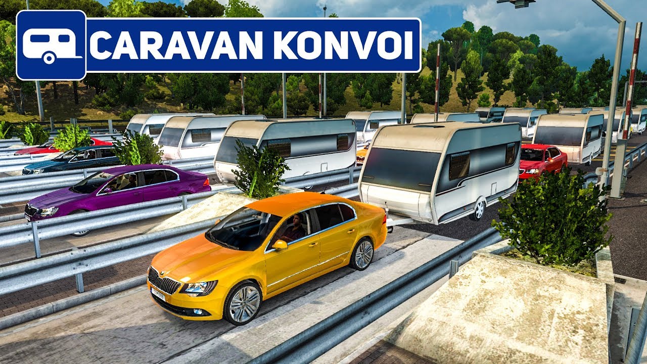 ETS 2: An der MAUTSTELLE mit 200 Wohnwagen! | Caravan Konvoi #2 im Euro ...