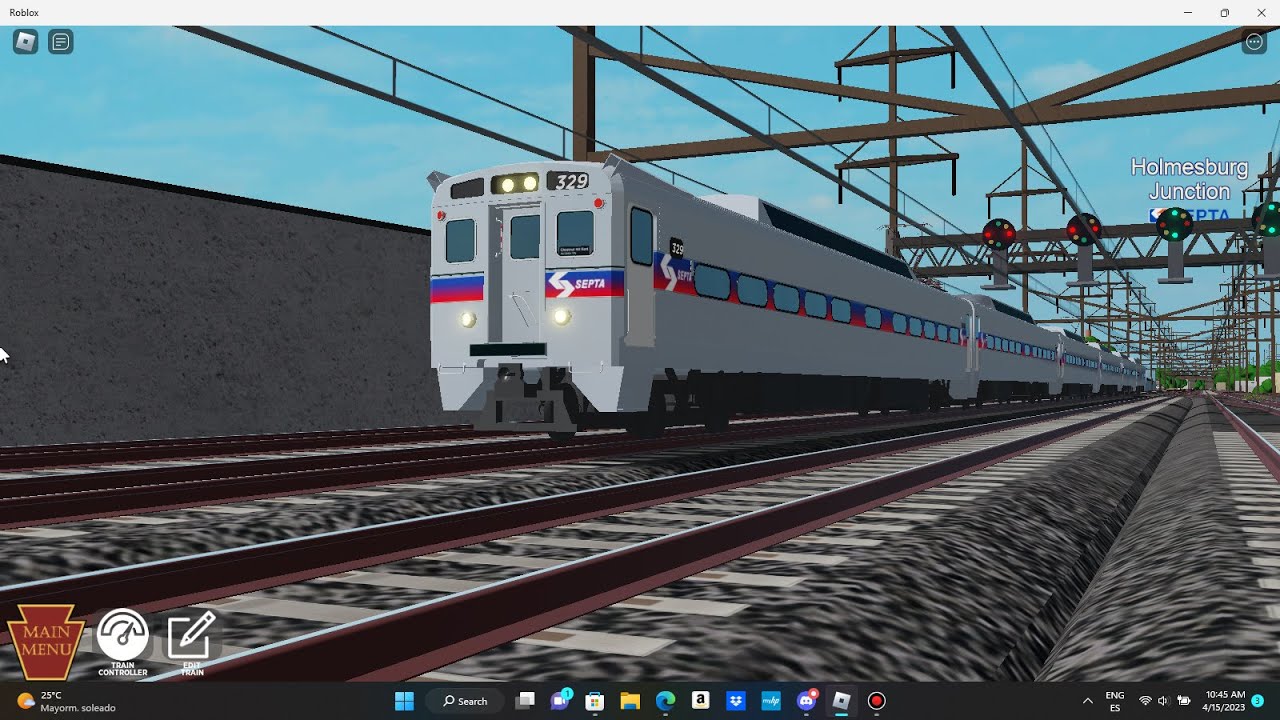 Roblox NEC Septa silverliner IV 6 cars septa express - YouTube