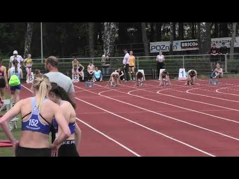 100m kobiet bieg 6 - Poznań 20220507 - YouTube