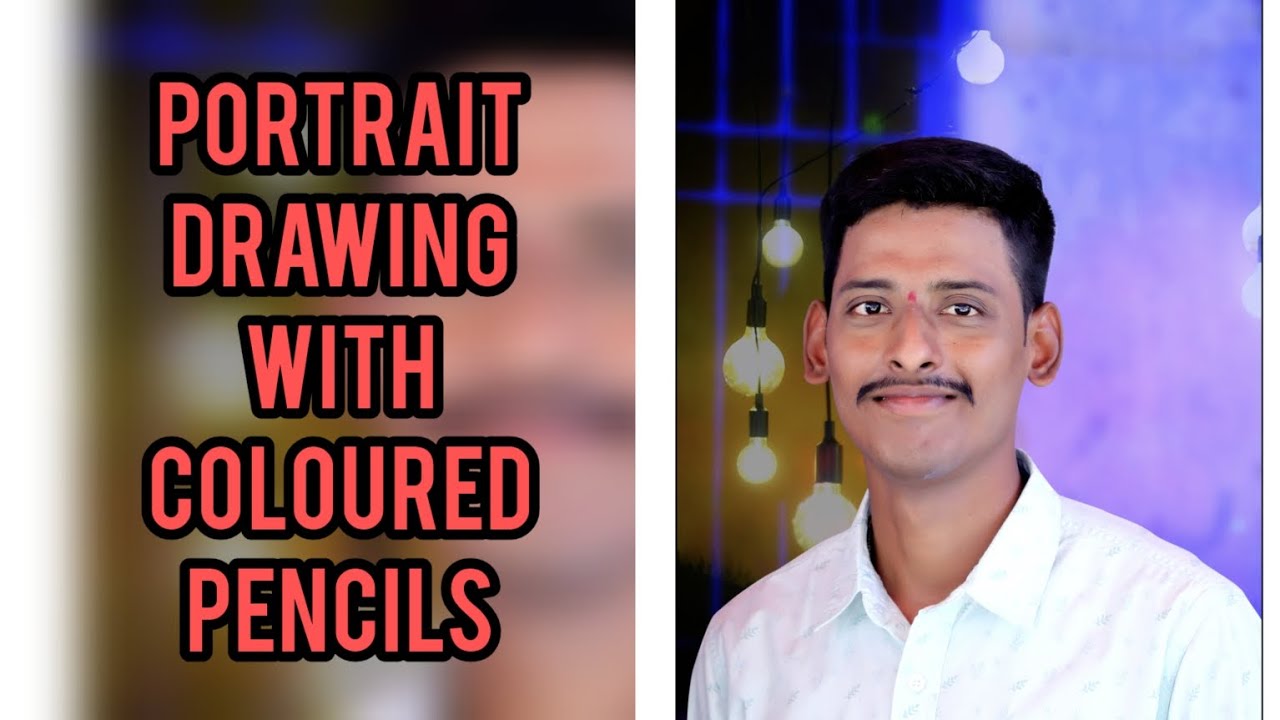 Drawing a Realistic Portrait with Color Pencles || Portrait Drawing ...