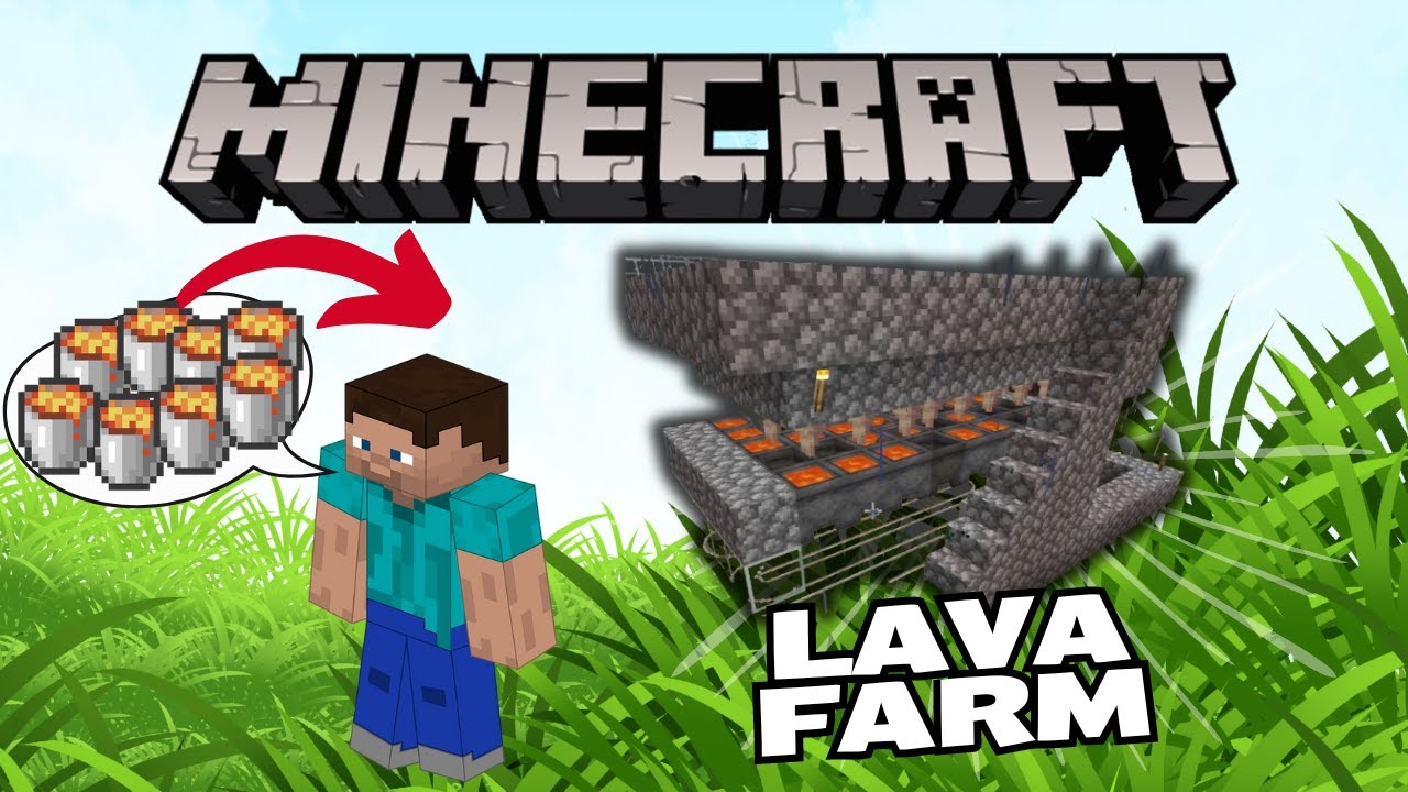 Minecraft Bedrock edition - Lava Farm Simple & Easy - YouTube