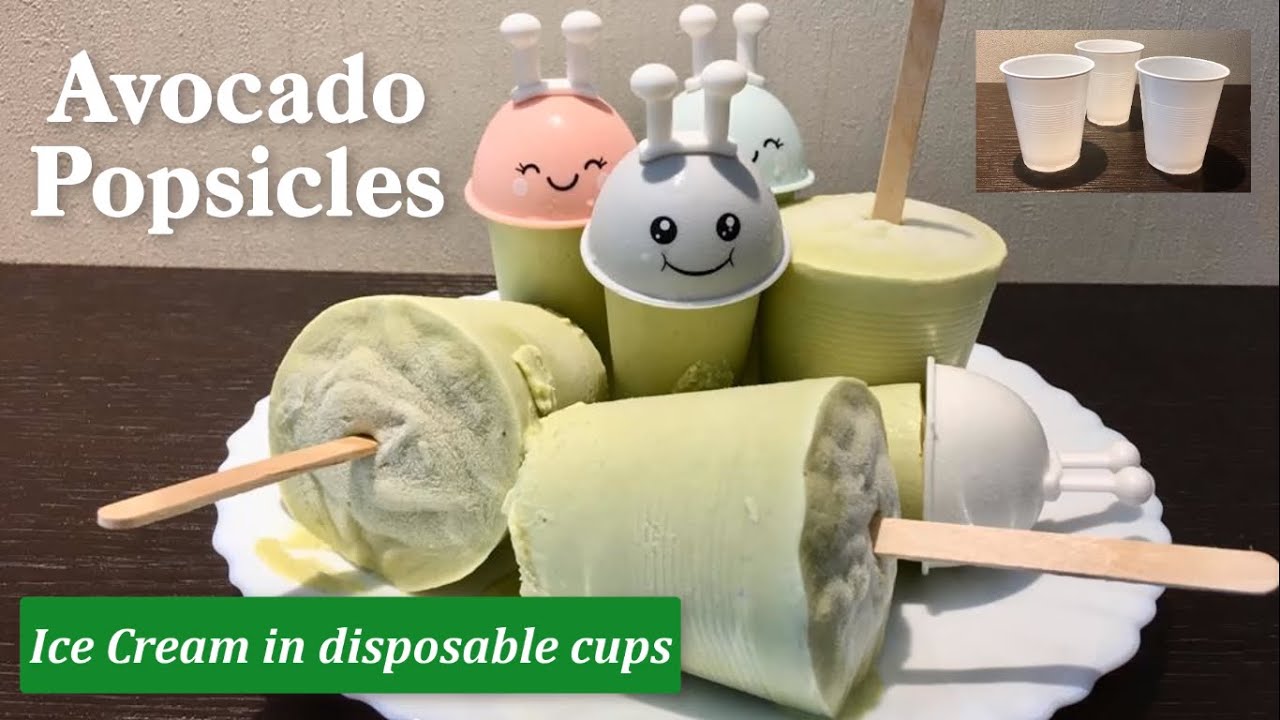 AVOCADO POPSICLES | Homemade Avocado Popsicle Ice Cream Recipe | DIY ...