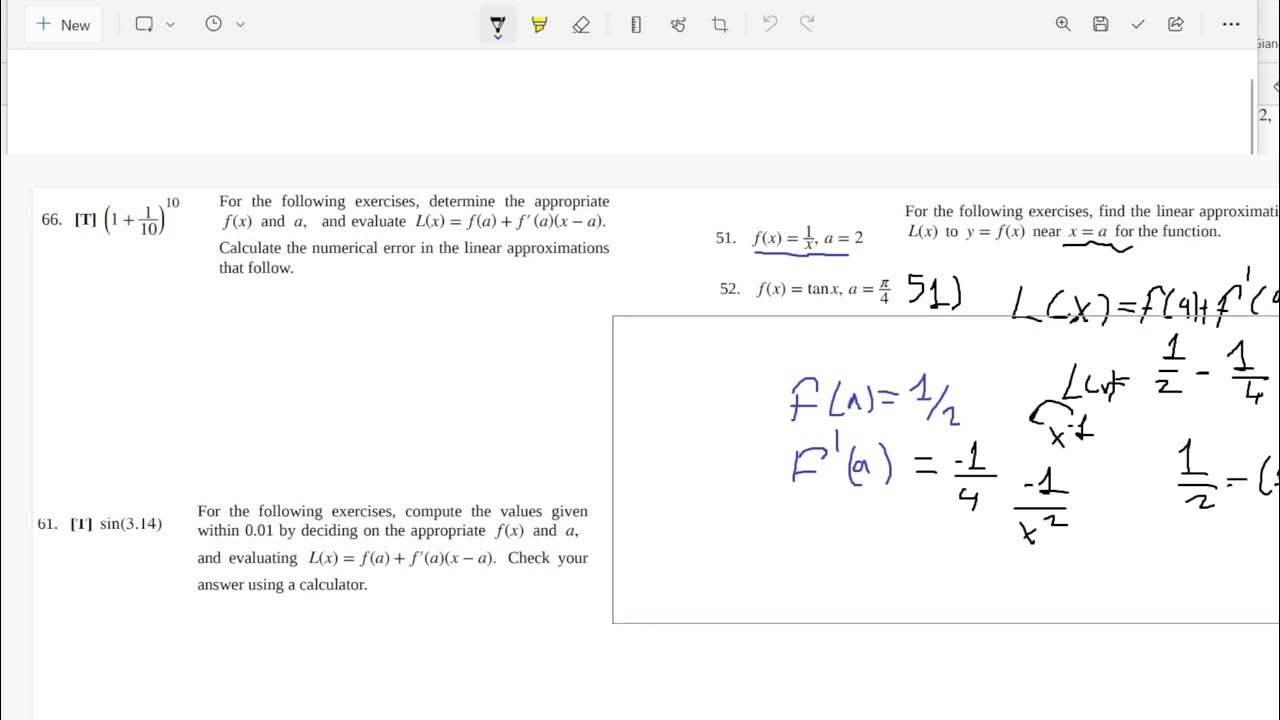 Linear approximation examples - YouTube