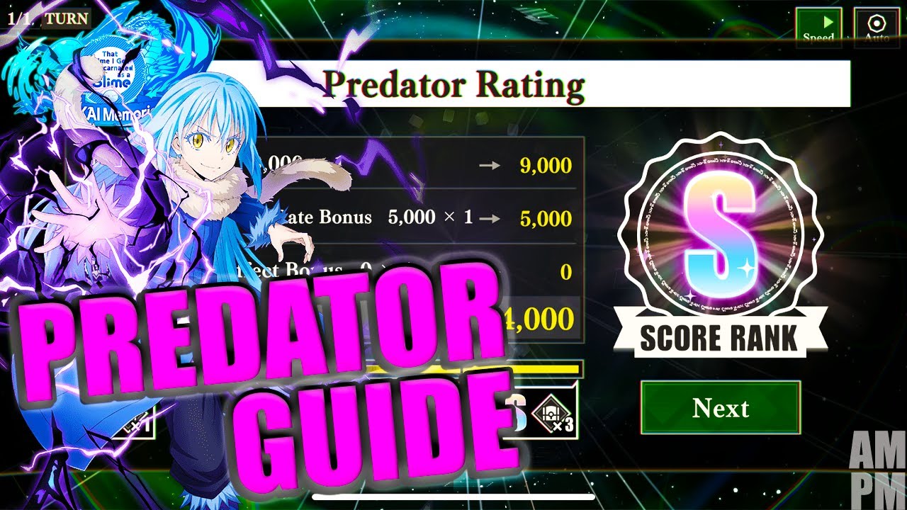 🔵Get S Rank Every Time!! | Predator Battle and Currency Guide🤓 | Slime ...