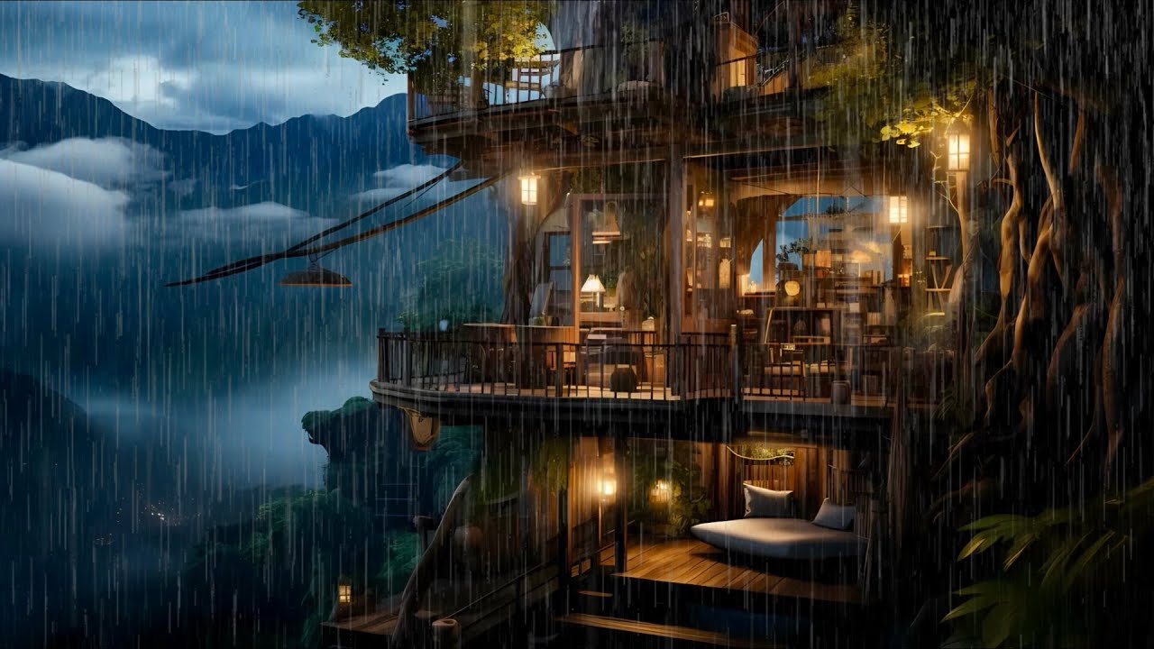 light rain thunder sound for sleeping : I fall asleep quickly to the ...