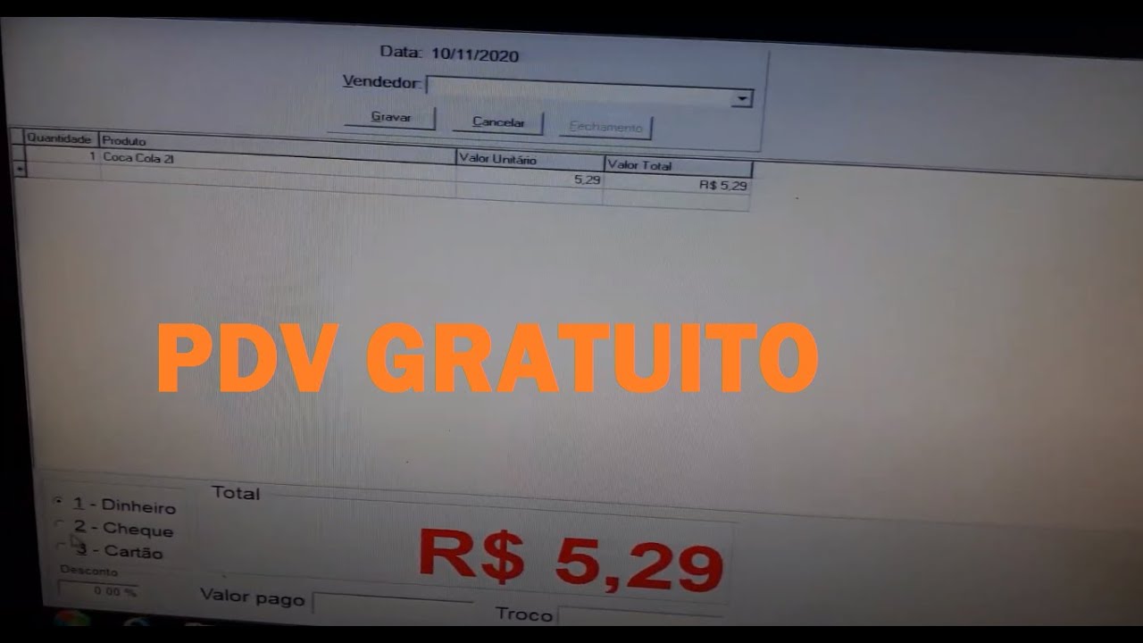 SISTEMA PDV GRATUITO (Frente de caixa) - YouTube