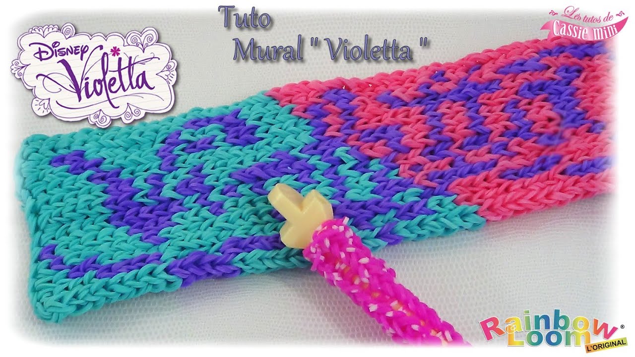 { Tuto } Mural Violetta en élastique Rainbow Loom - YouTube