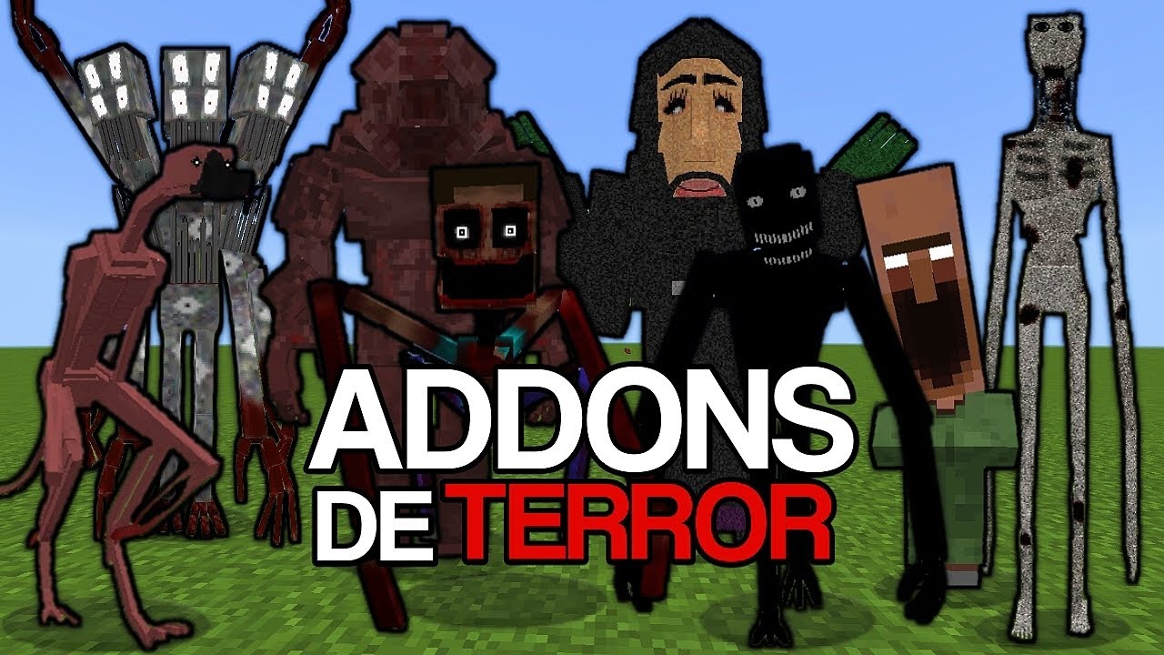10 ADDONS DE TERROR PARA MINECRAFT PE/BEDROCK 1.21 - YouTube